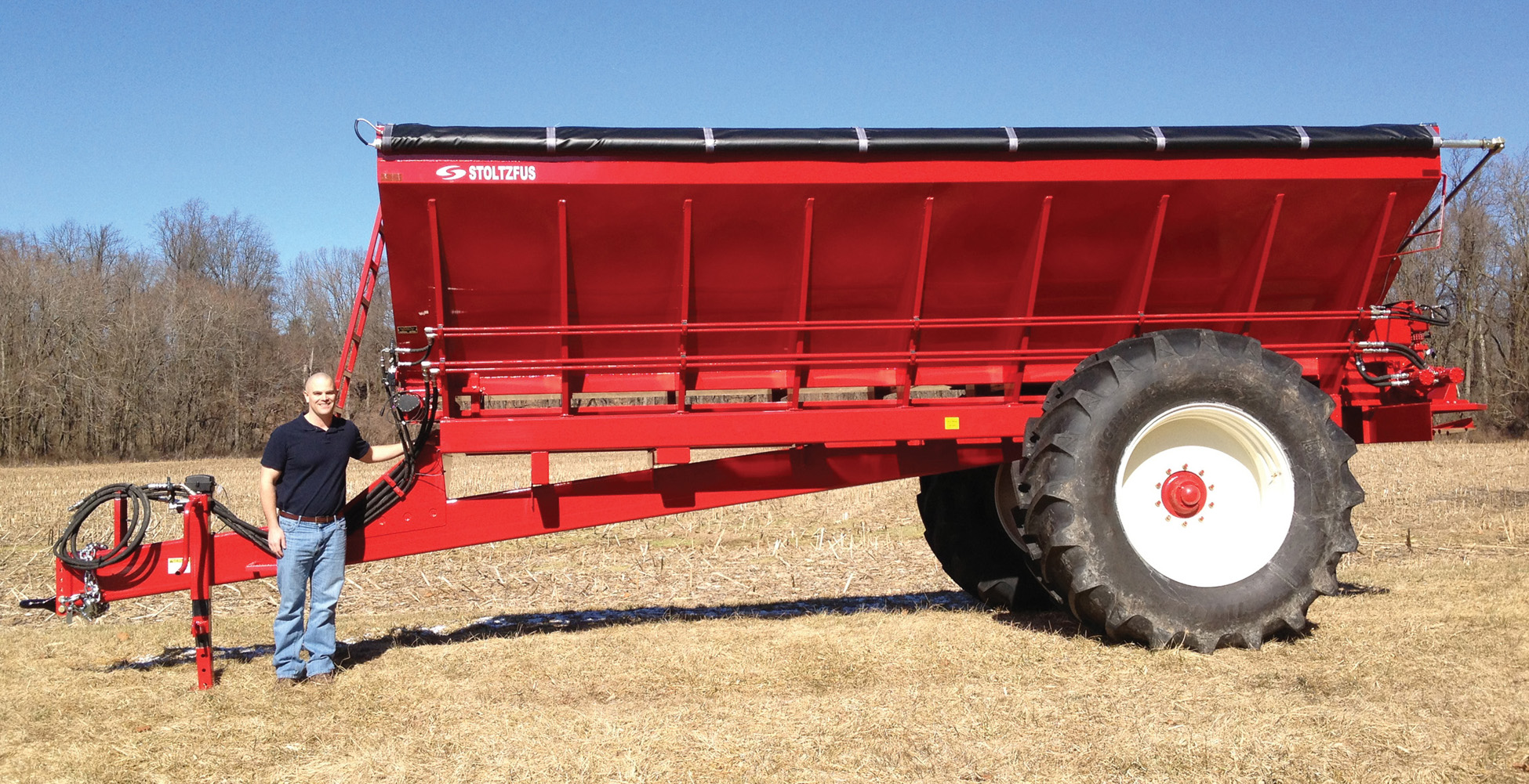 Stoltzfus Row Spreader, 152-inch Adjustable Wheel Track